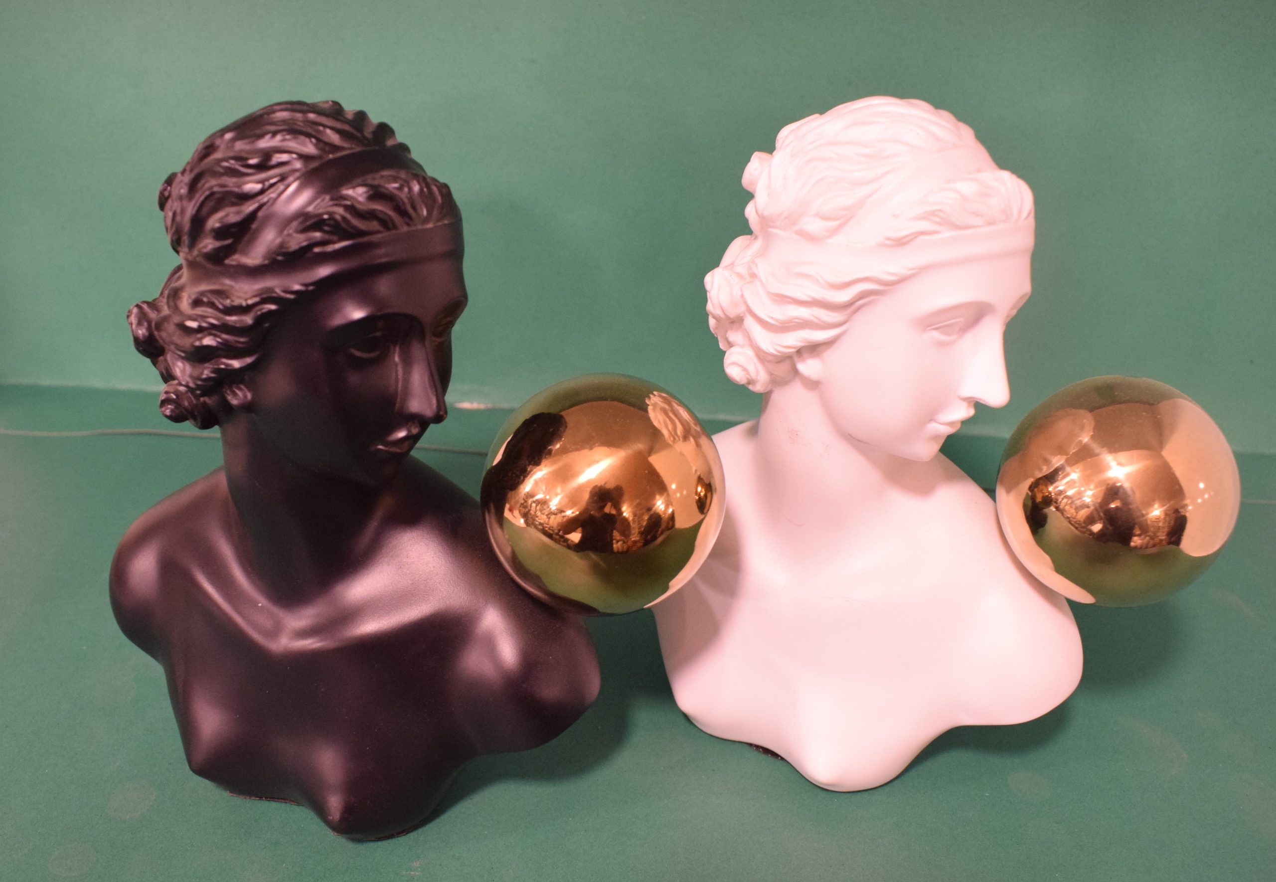 Modern Greek Goddess Bust Sculpture - Lighterior Lighting Studio